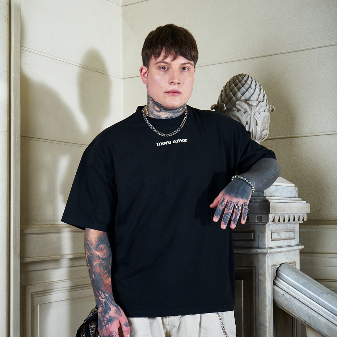 Polera Boxy Fit Gris Hombre | Heavy Weight | More Amor - more amor