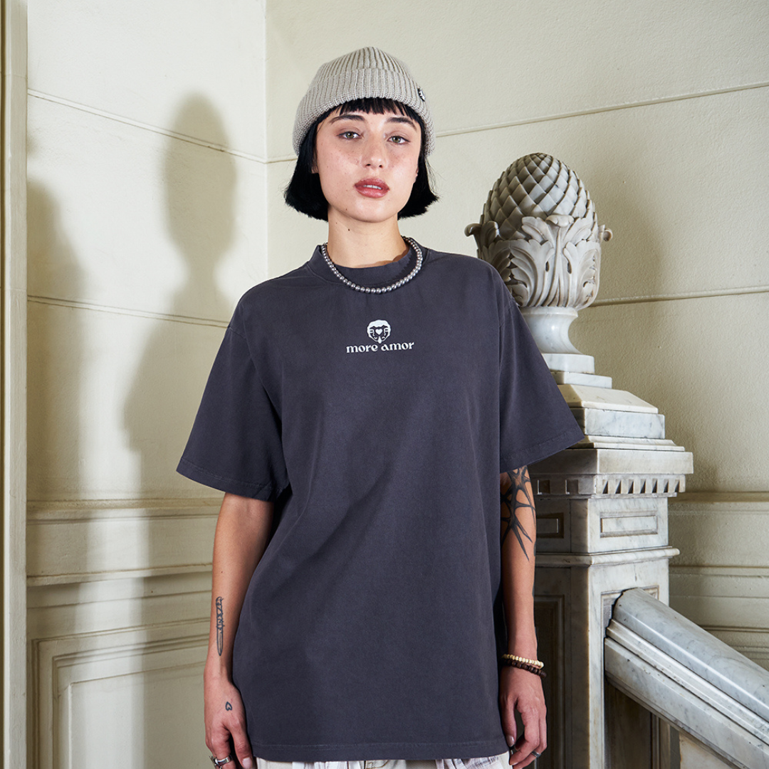 Polera Boxy Fit Gris Hombre | Heavy Weight | More Amor - more amor